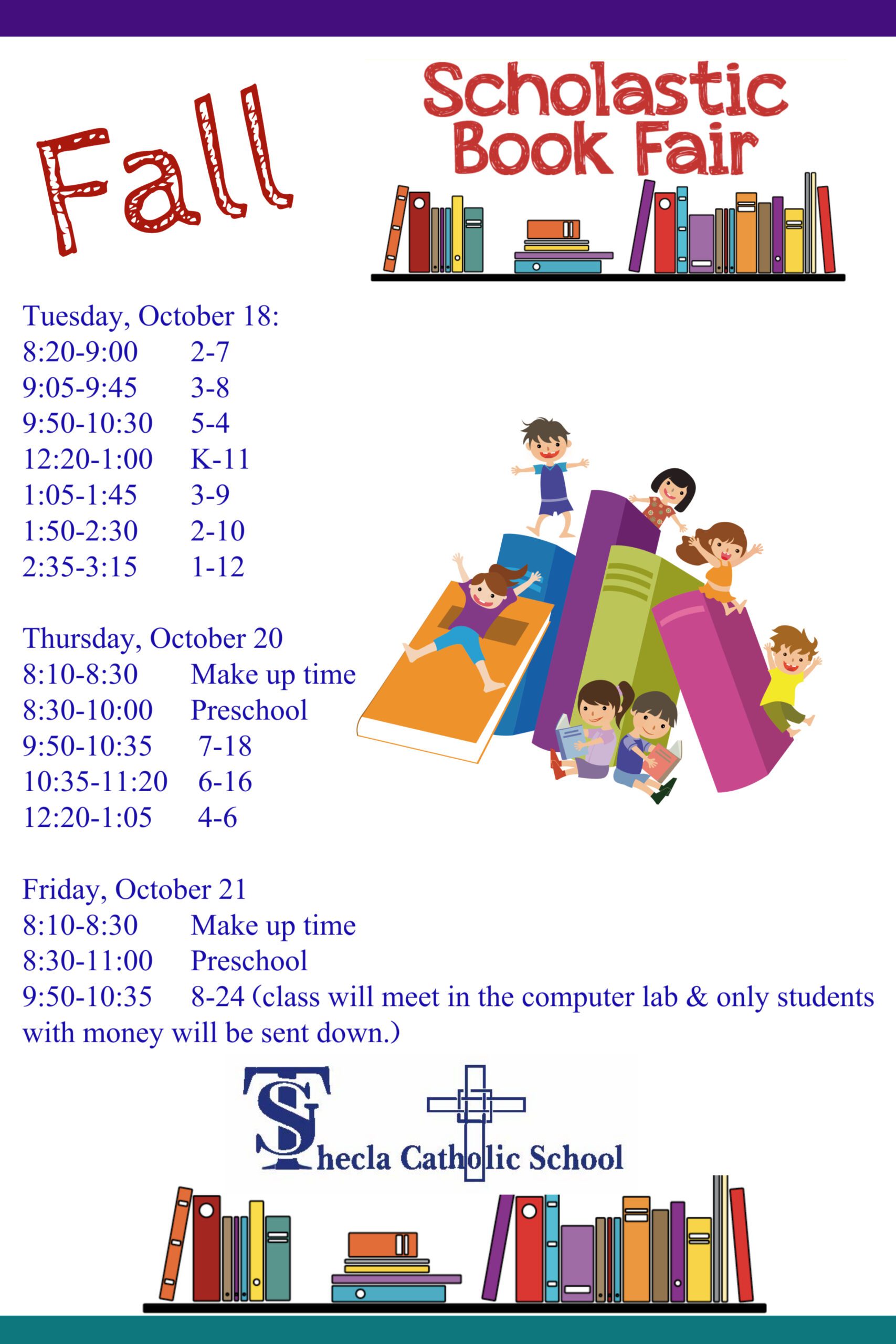 Fall Book Fair!! – St. Thecla School