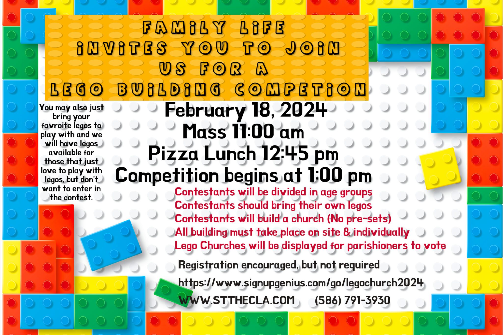 Lego Building Competition – St. Thecla Catholic Church