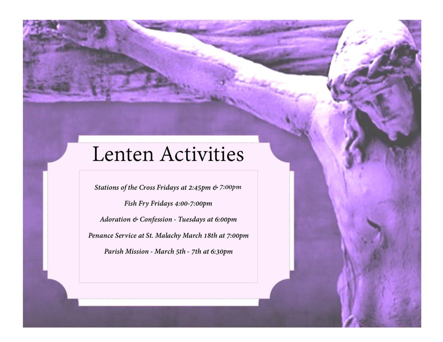 Lenten Activities – St. Thecla Catholic Church